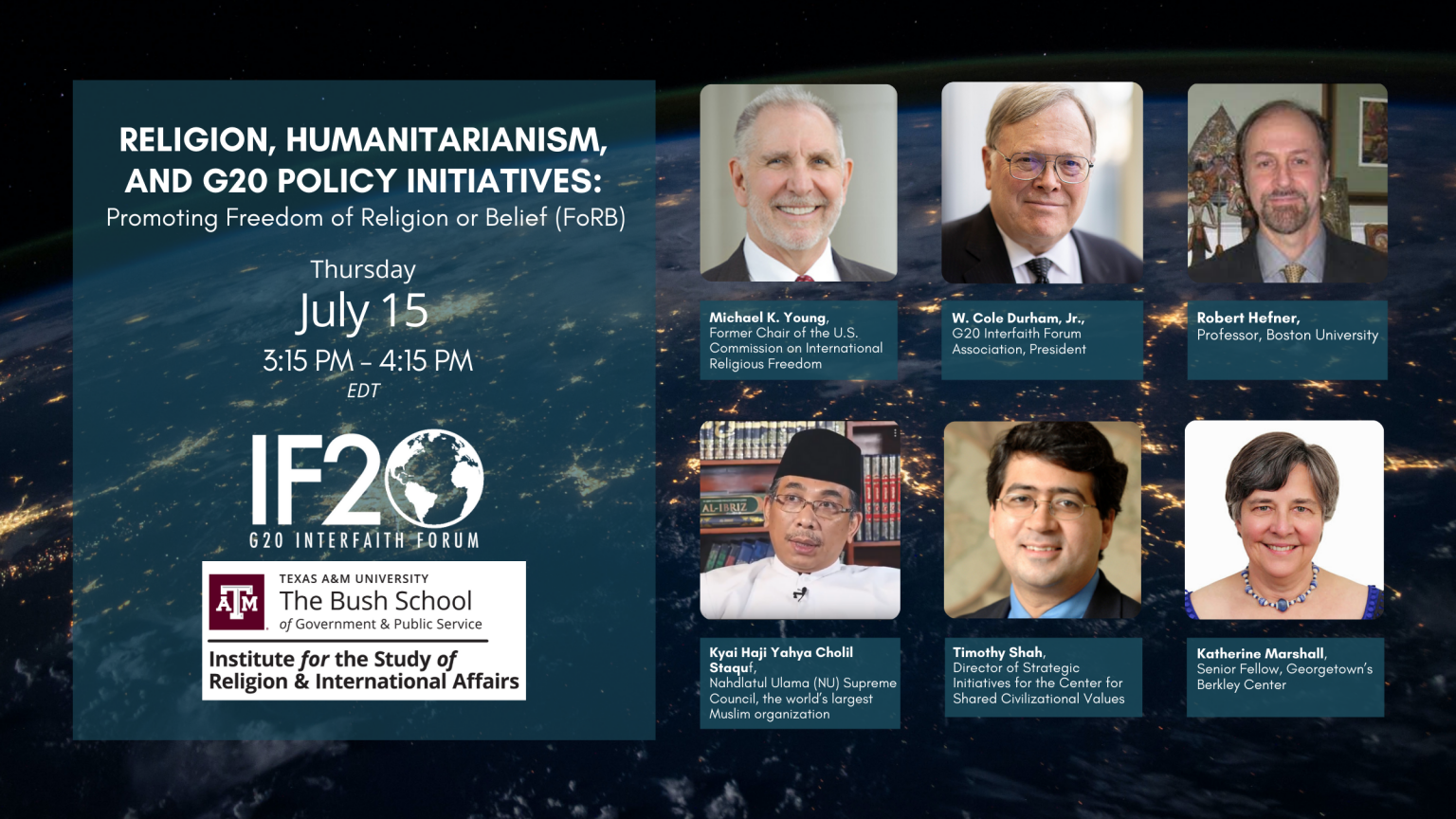 Religion, Humanitarianism, and G20 Policy Initiatives: Promoting ...